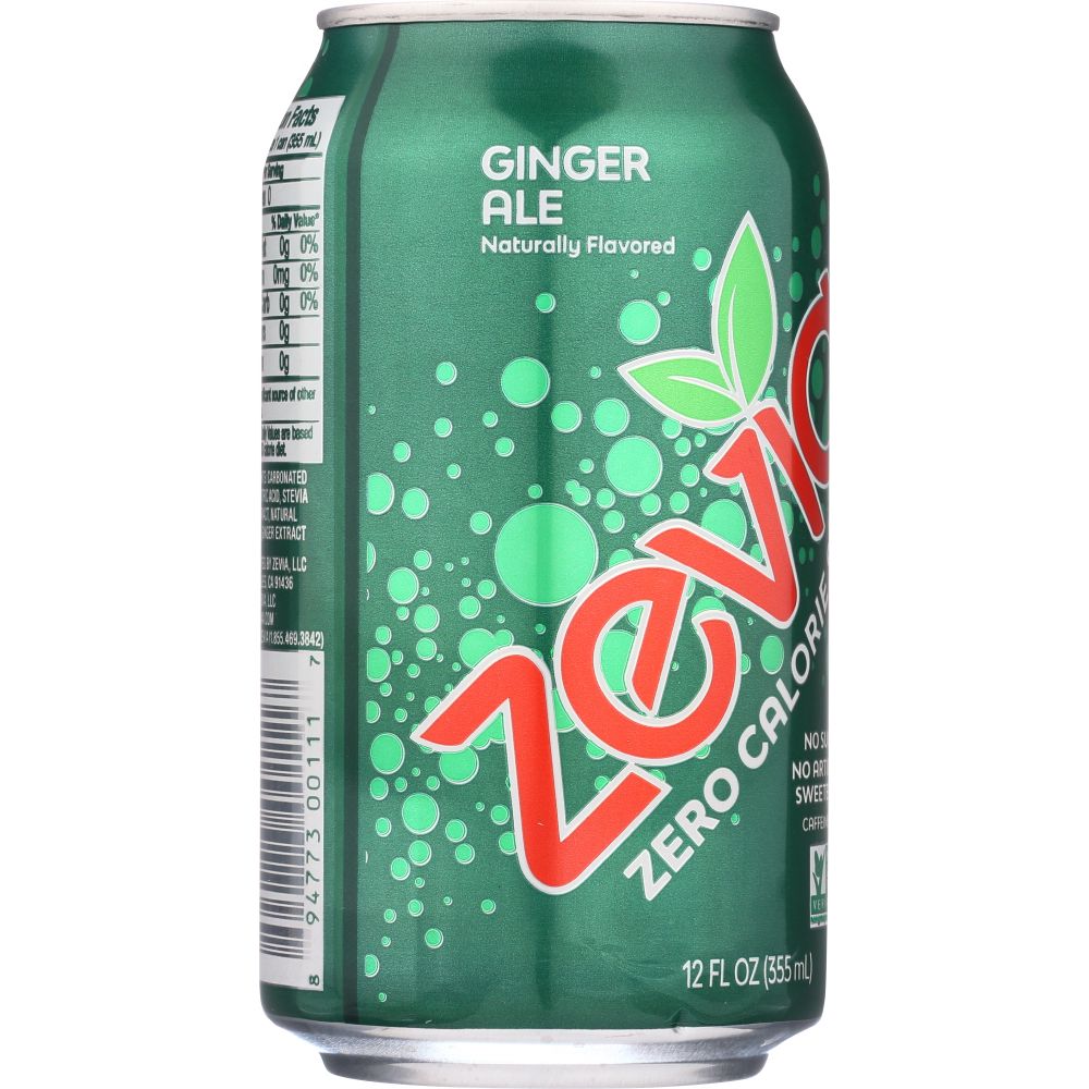 ZEVIA: All Natural Zero Calorie Soda Ginger Ale 6-12 fl oz, 72 fl oz – Ariel's Brew